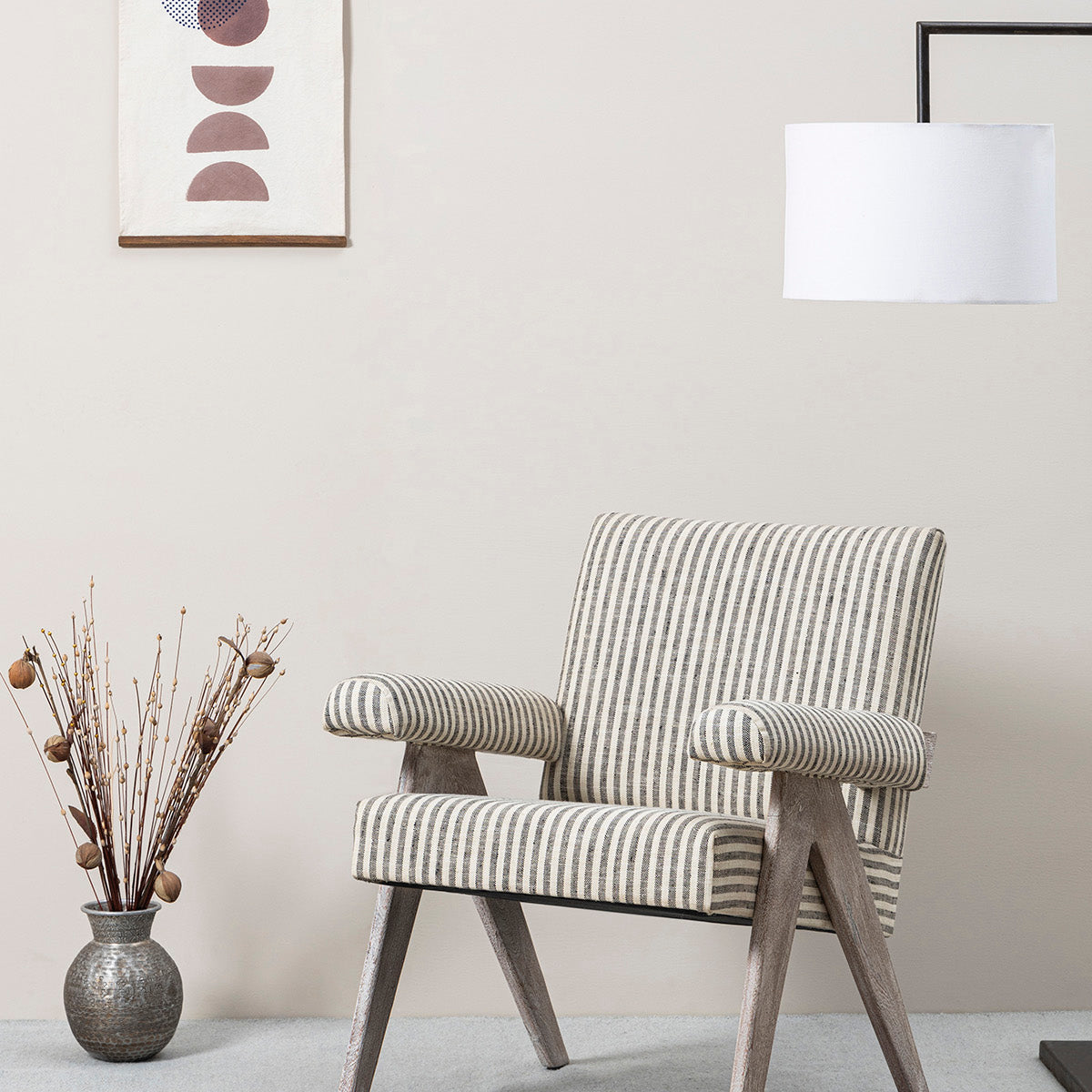 Loria Wooden Upholstered Armchair – Contrast Living