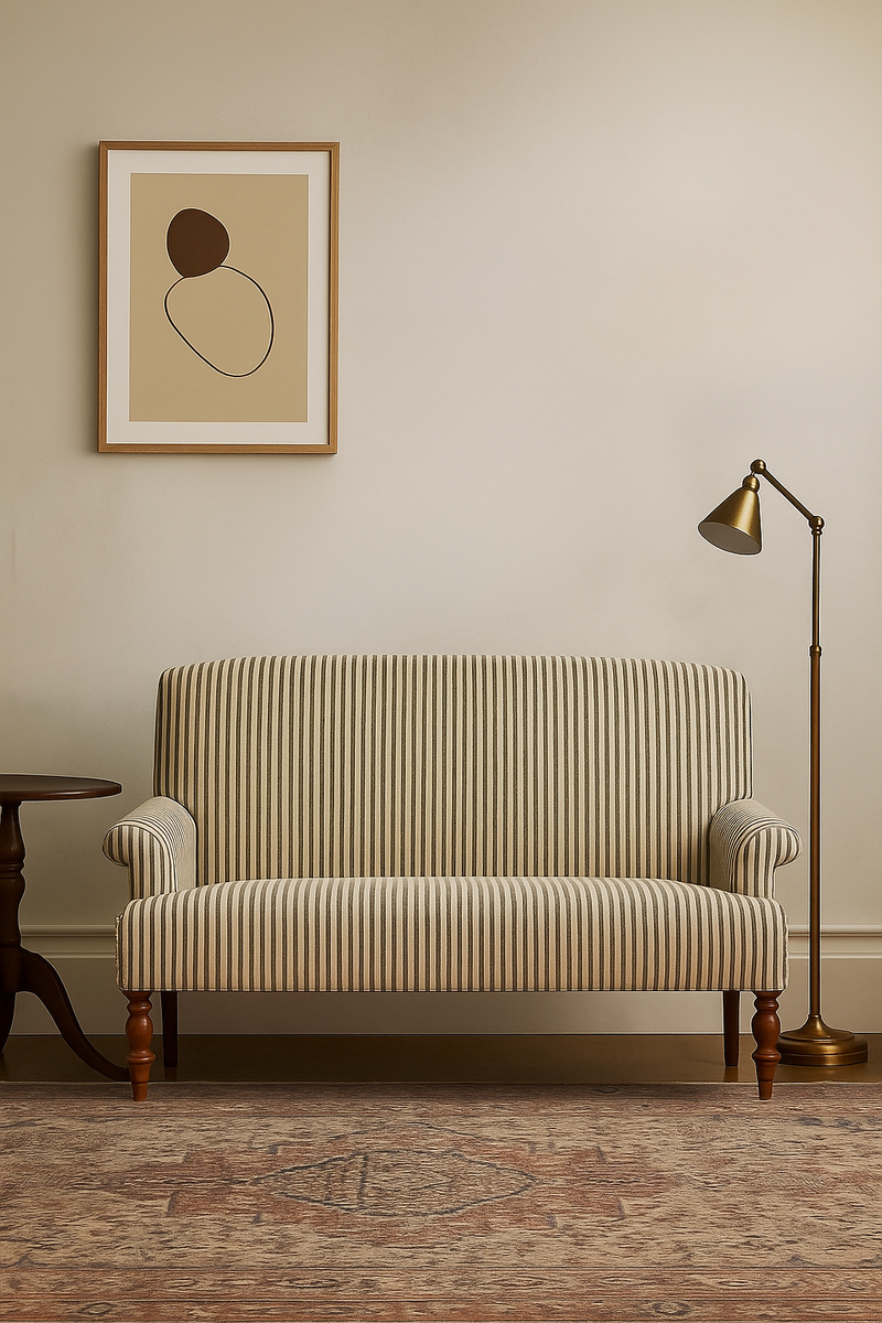 Belmont Striped Upholstered Sofa – Contrast Living